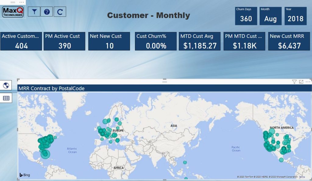 Customer-Monthly Map - MaxQ Technologies