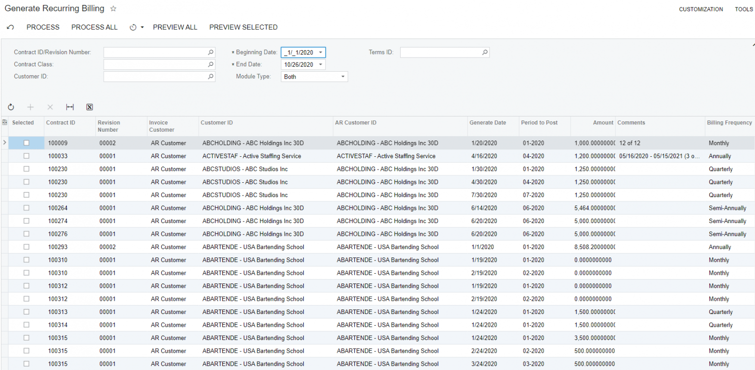 Generate Recurring Billing - MaxQ Technologies