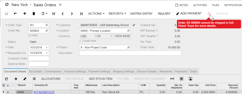 Non-Stock Kits in Acumatica - MaxQ Technologies